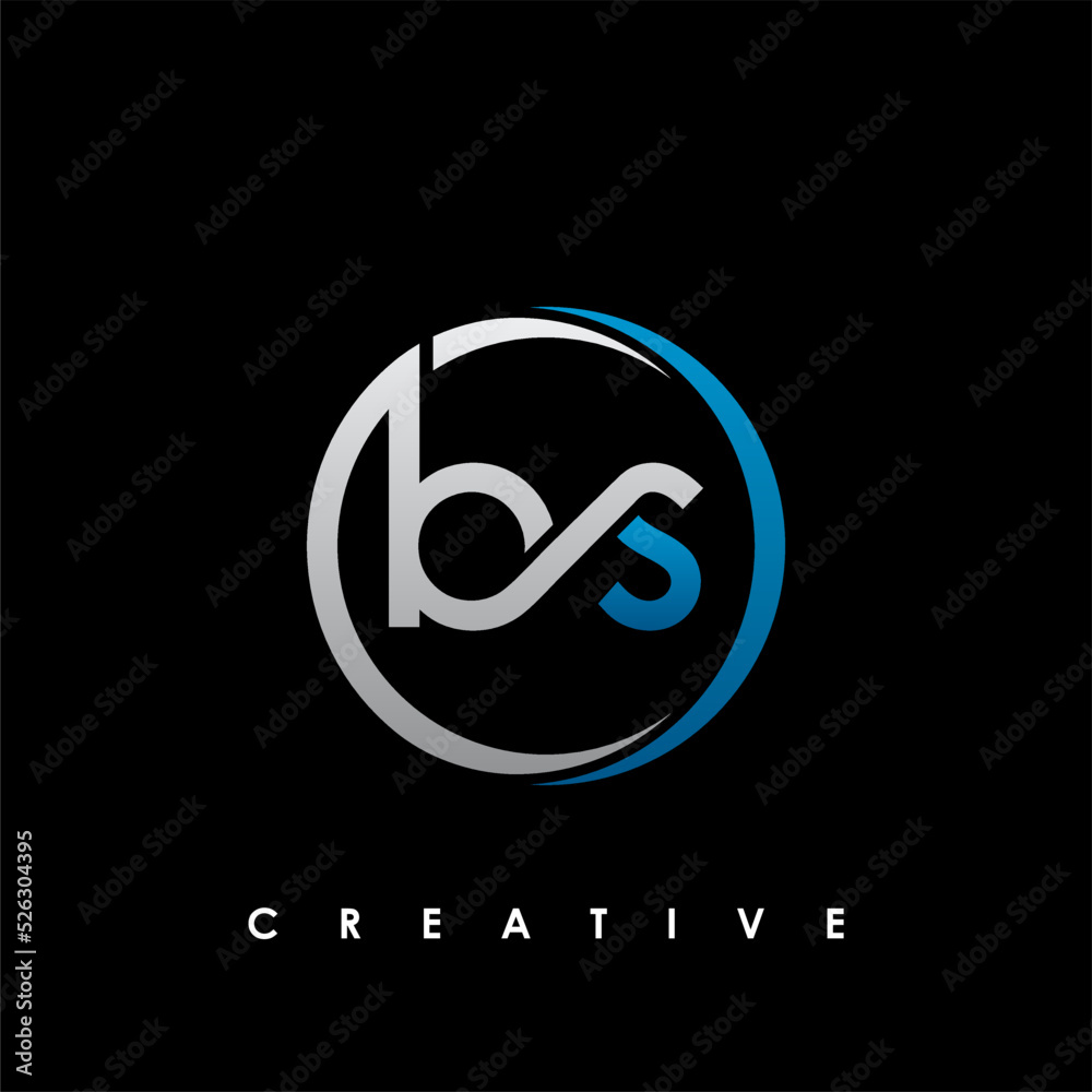 BS Letter Initial Logo Design Template Vector Illustration Stock Vector ...