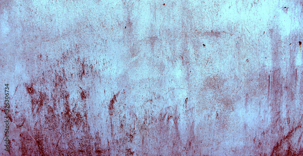Cracked red background, spooky bloody wall background. white wall with ...