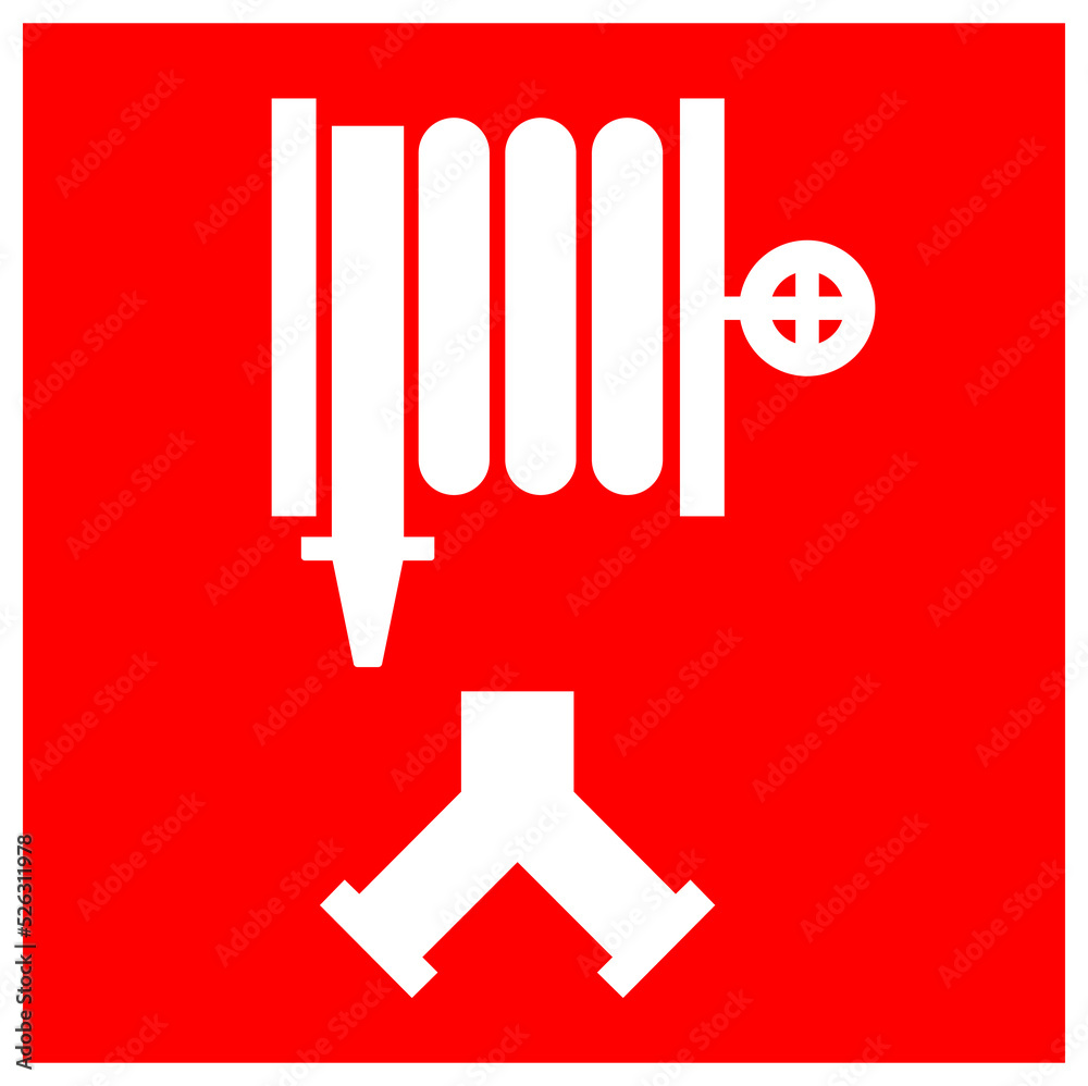 Fire Hose Reel Symbol Sign, Vector Illustration, Isolate On White ...
