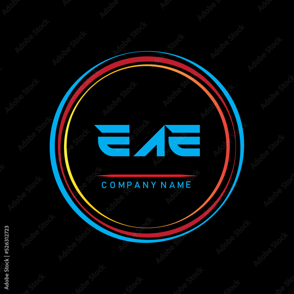 EAE letter logo design. EAE alphabet monogram design. EAE creative ...