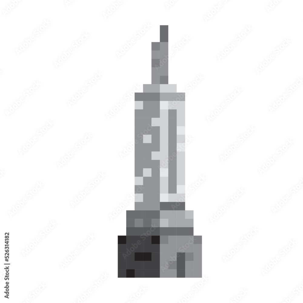 skyscraper pixel art style Stock Vector | Adobe Stock