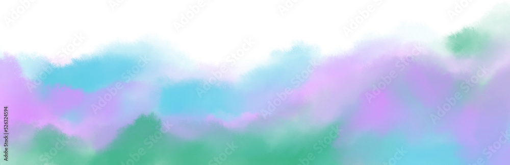 Watercolor wave banner pastel color mixing boarder elements Stock ...