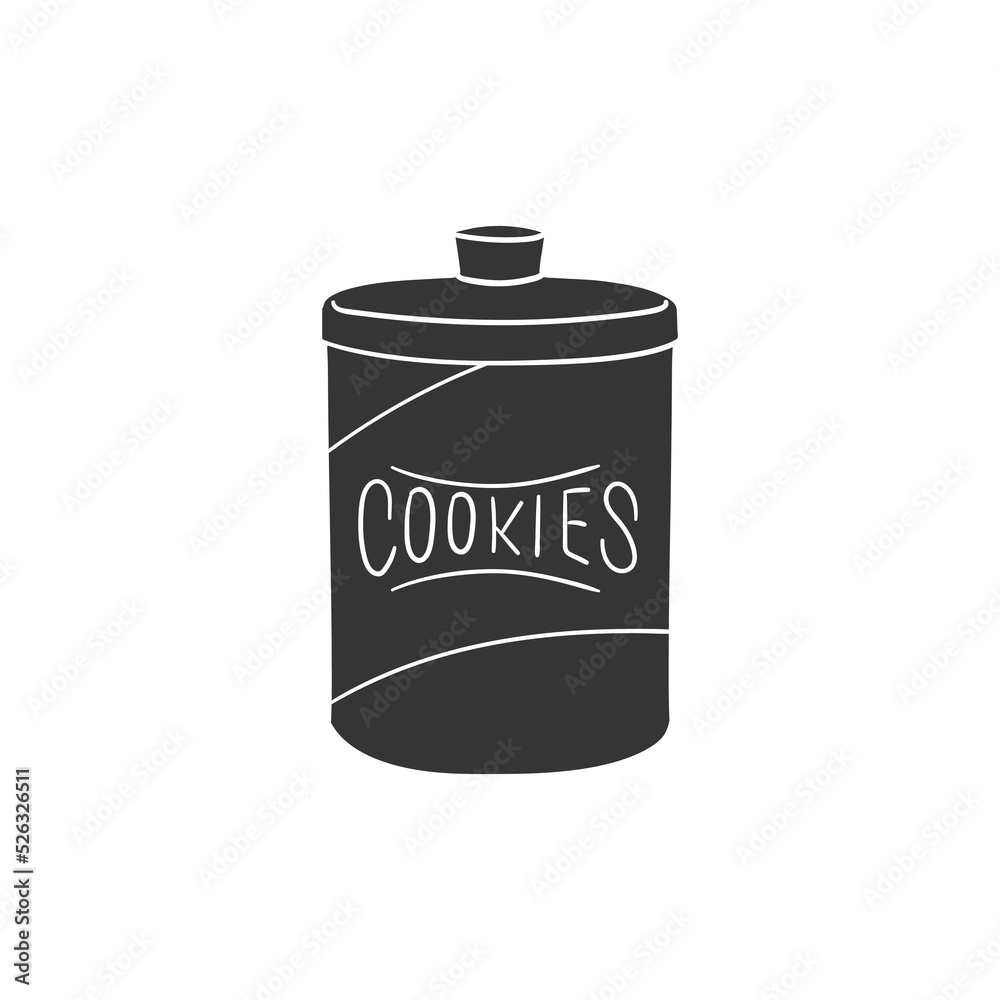 Cookies Pot Icon Silhouette Illustration. Cooking Vector Graphic ...