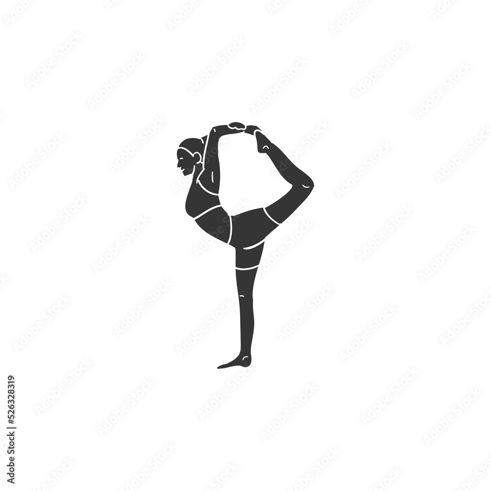 Yoga Icon Silhouette Illustration. Activity Vector Graphic Pictogram ...