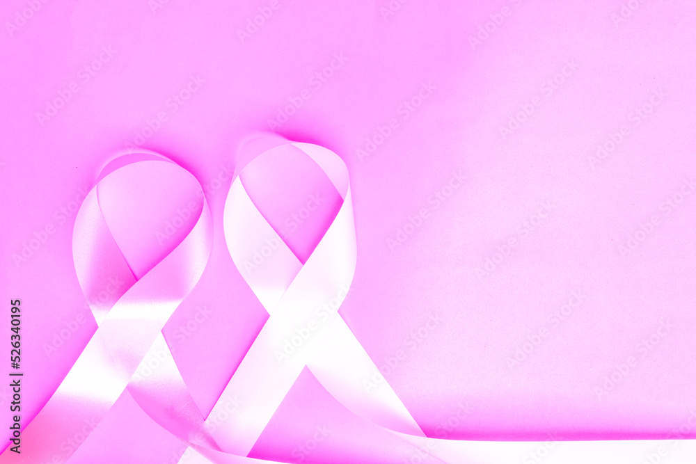 Breast cancer awareness ribbon, pink ribbon, white ribbon, fight ...