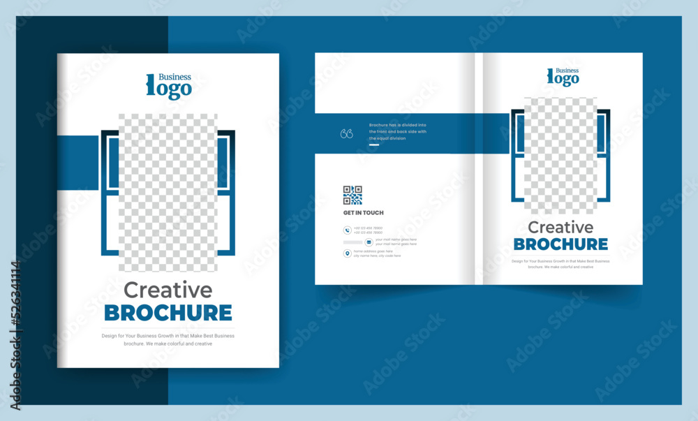 Professional company brochure cover page annual report book cover ...