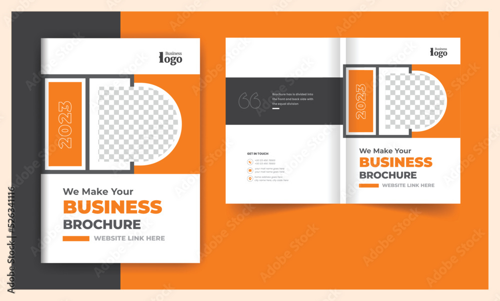 Professional company brochure cover page annual report book cover ...