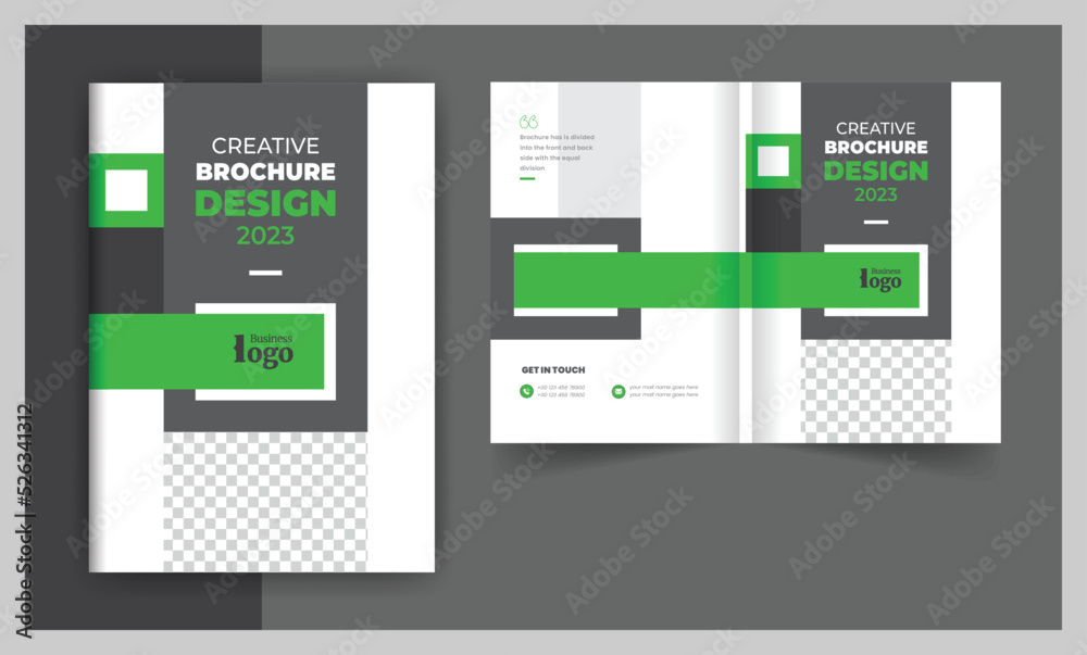 Professional company brochure cover page annual report book cover ...