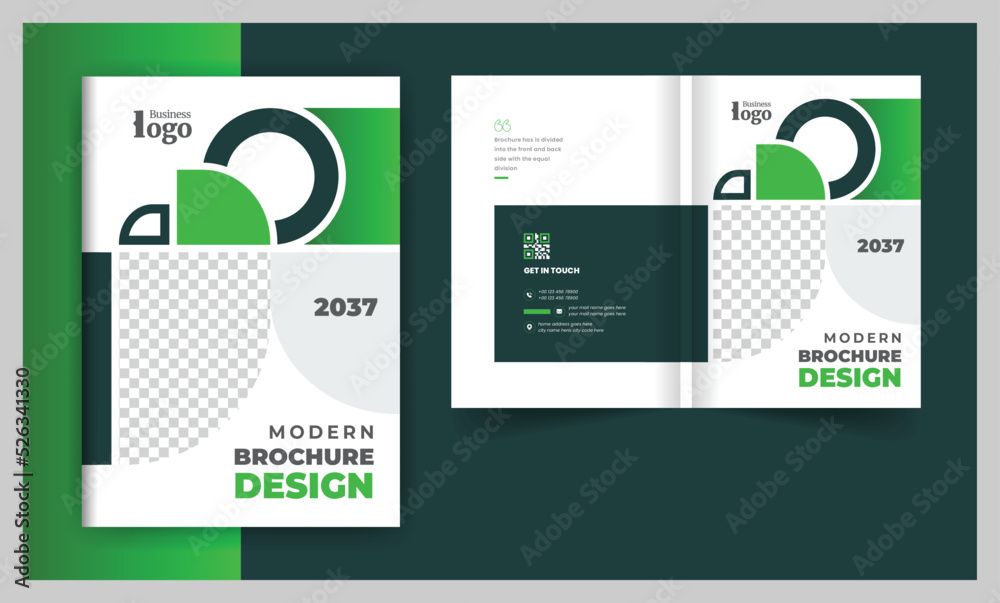 Professional company brochure cover page annual report book cover ...