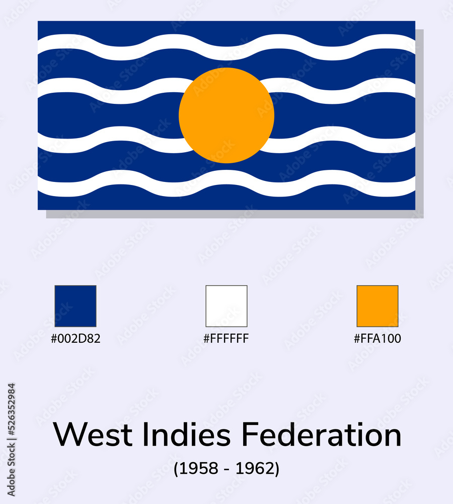 Vector Illustration of West Indies Federation (1958 - 1962 flag ...