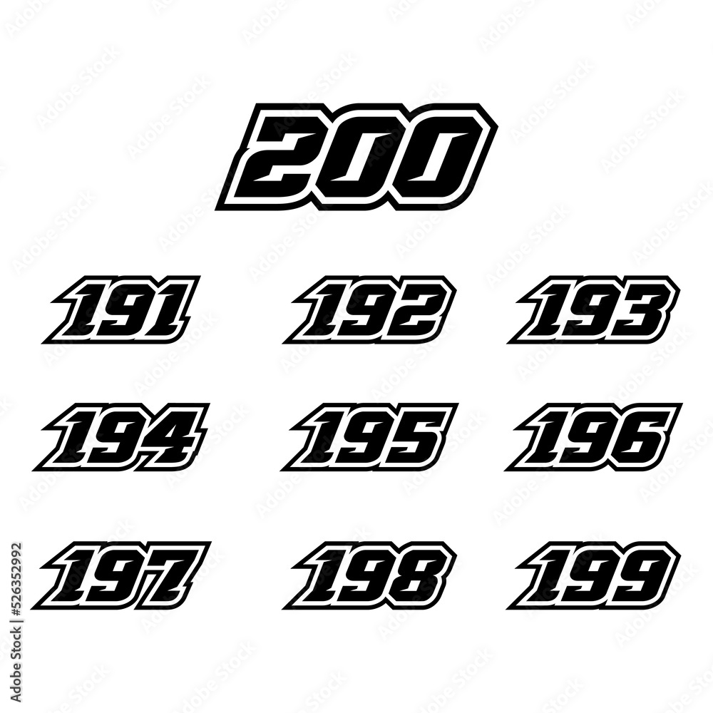Racing Number Logo Design With Frame vector de Stock | Adobe Stock