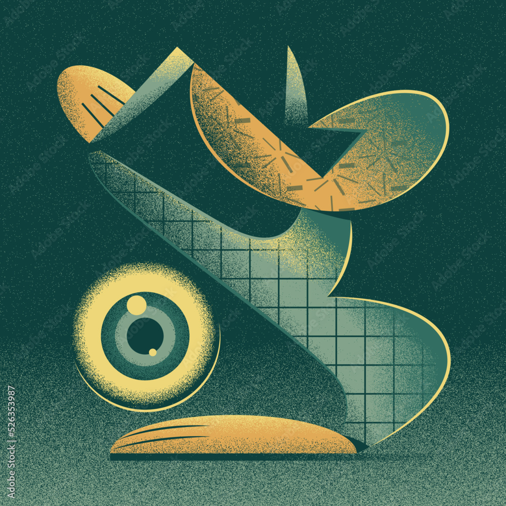 Illustration of a horrific creature. Mysterious and monstrous character ...