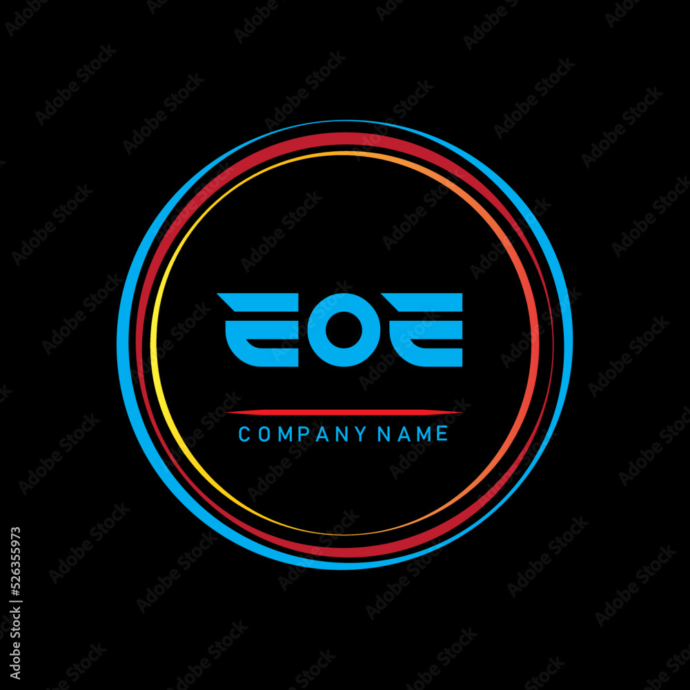 EOE typography for technology. EOE letter designs for logos, posters ...