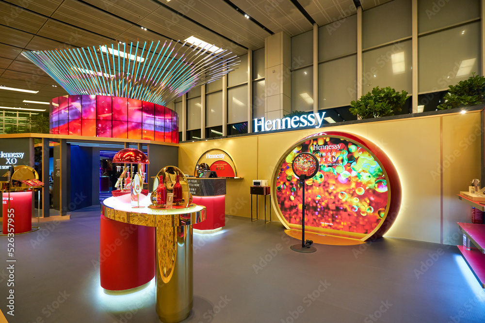 SINGAPORE - CIRCA JANUARY, 2020: Hennessy pop up store in Singapore ...