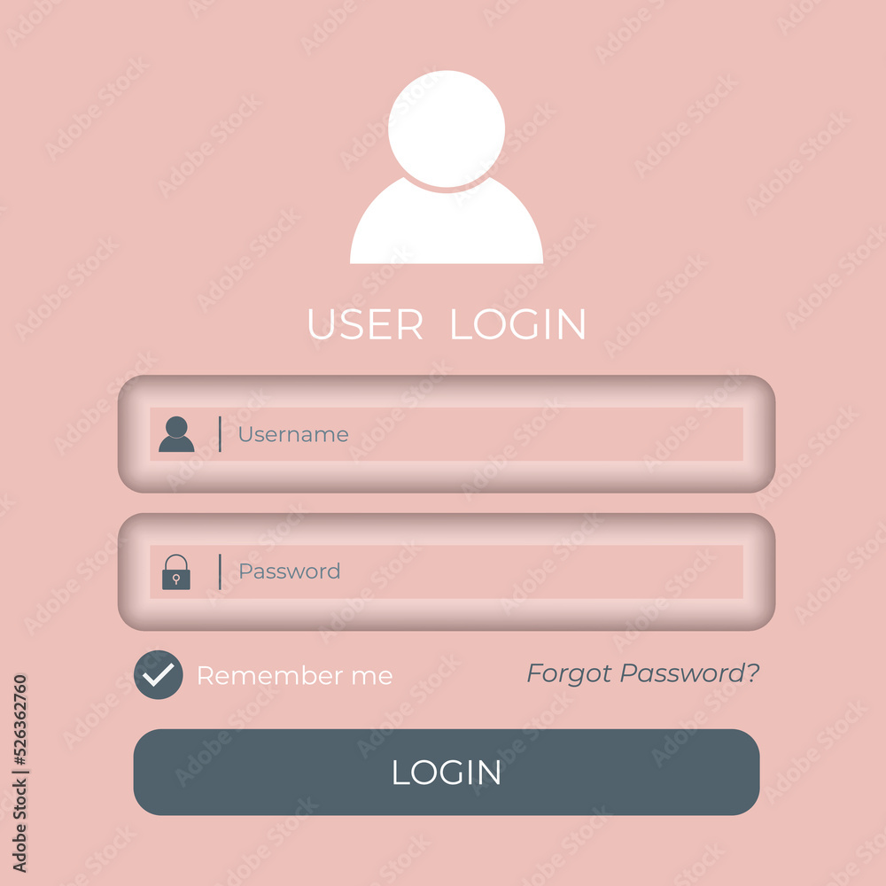 user login page, and Sign In forms vector illustration on transparent ...