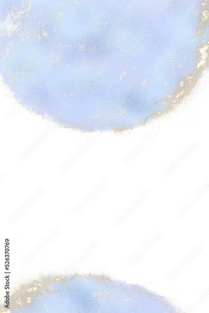 Watercolor blue invitations template, abstract background with glitter ...