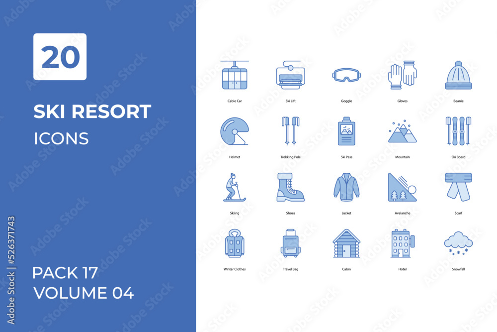 Ski Resort icons collection. Set contains such Icons as activity ...