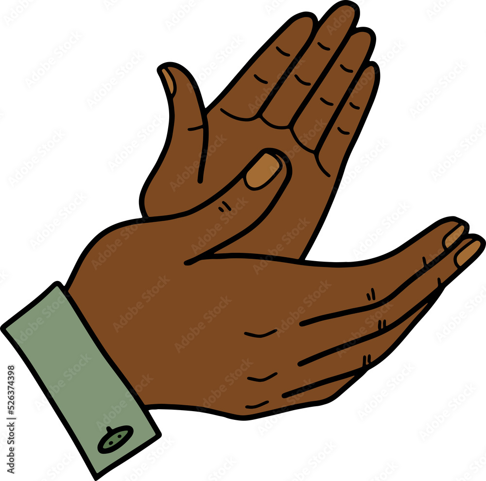 Claps of hands, applause in the cartoon style. Stock Illustration ...