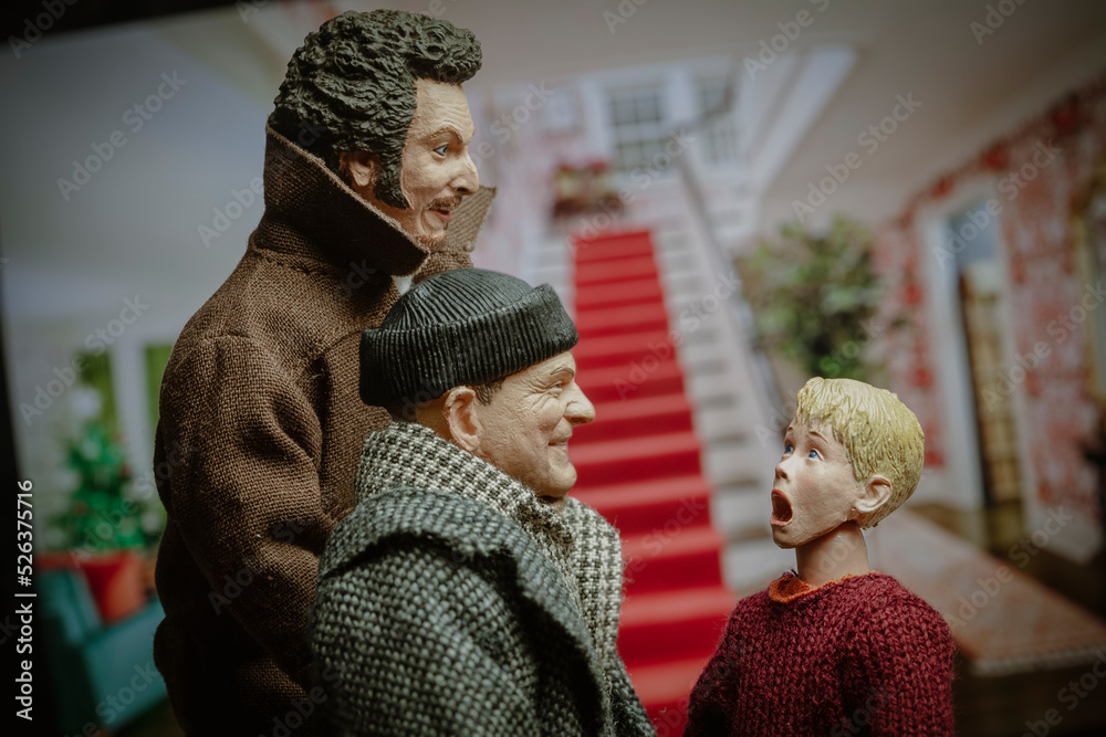 NEW YORK USA, AUG 27 2022: recreation of a scene from the Christmas ...