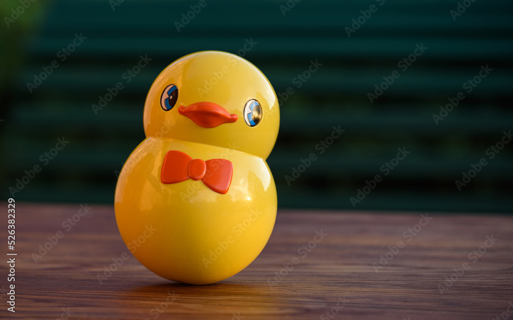 Vintage roly-poly toy shaped like a cute yellow chick. Tumbler toy ...