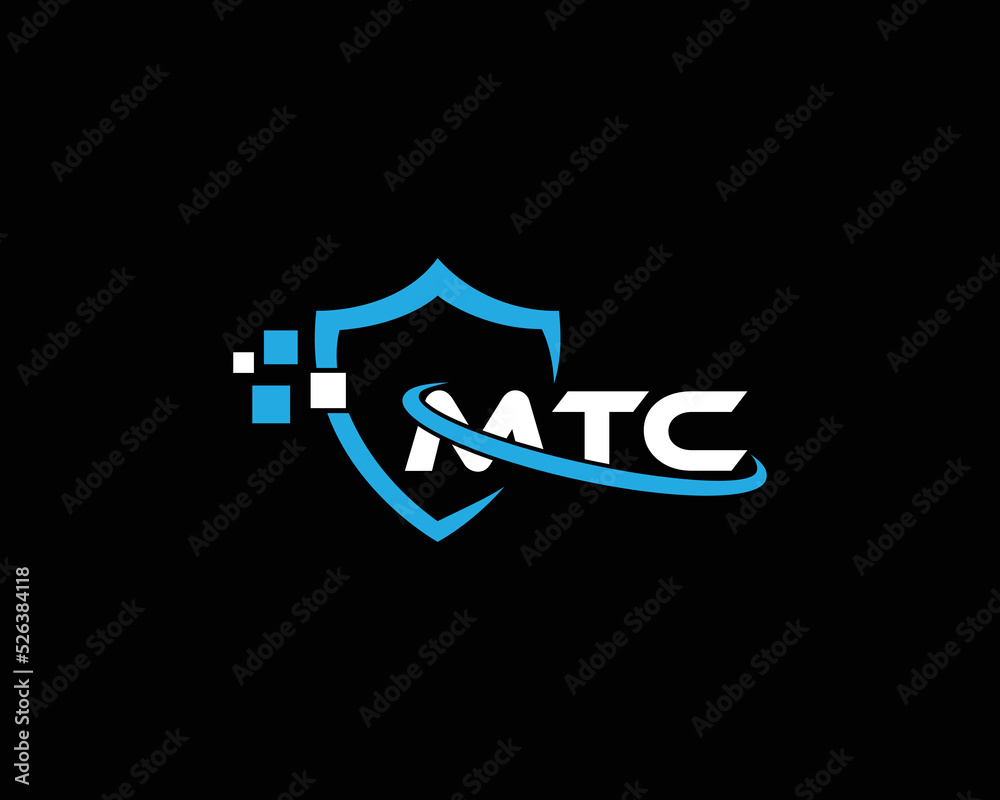 Letters MTC Logo With Shield Style Creative Design Concept. Icon For ...