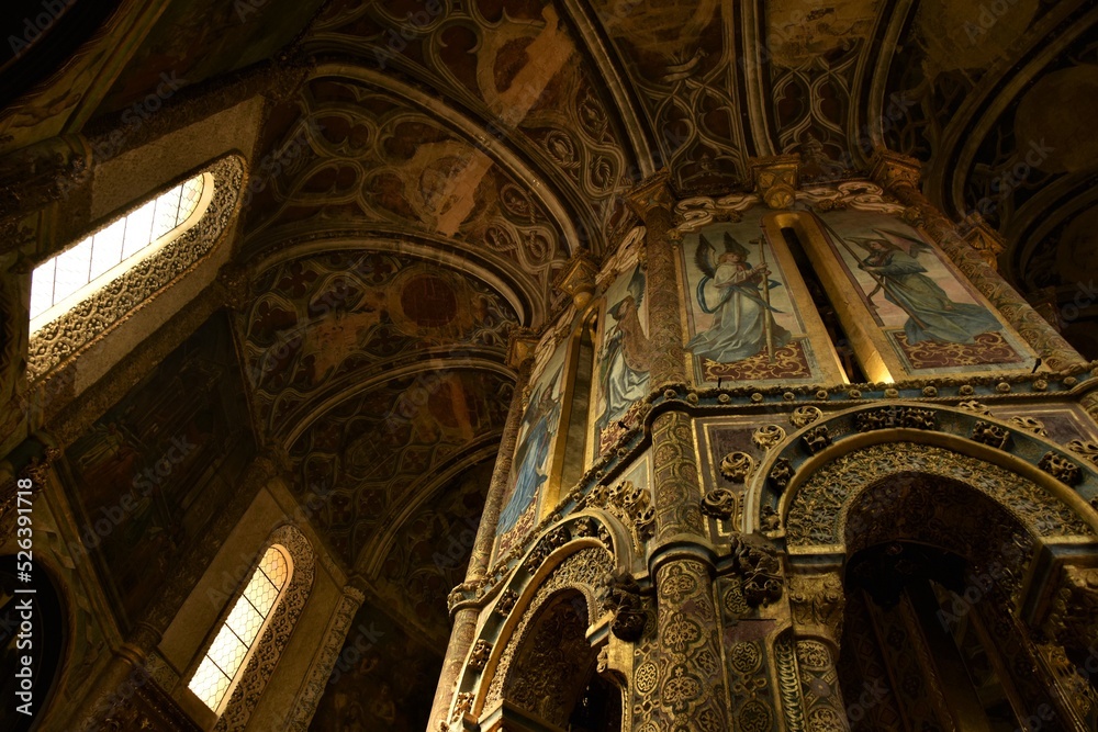 Rotunda of the Knights Templar church at Convent of Christ with its ...