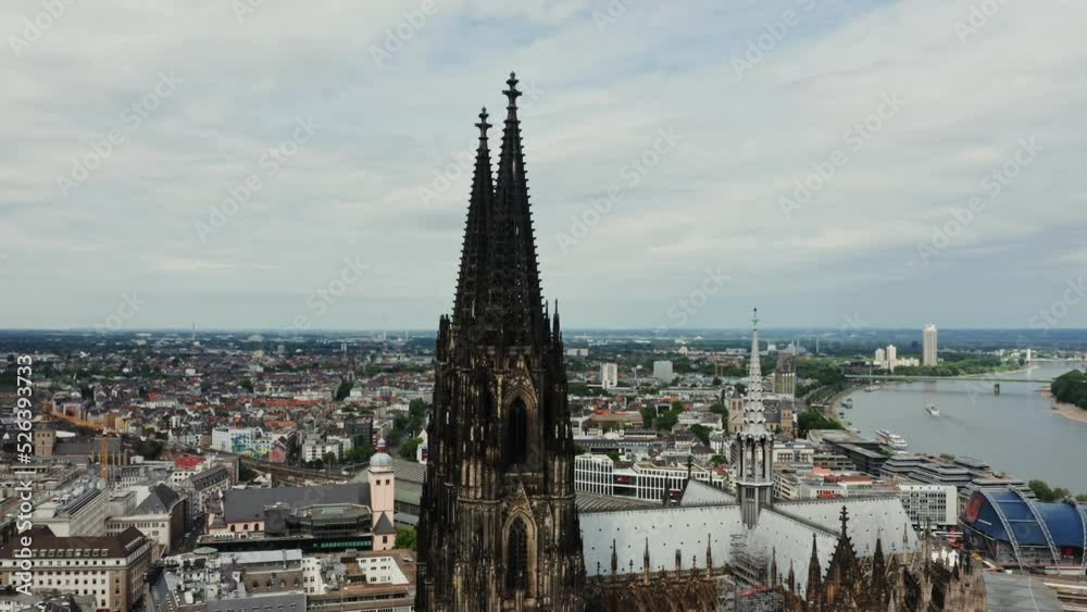 Stockvideo Overview of the spiers of the Cathedral of Saints Peter and ...