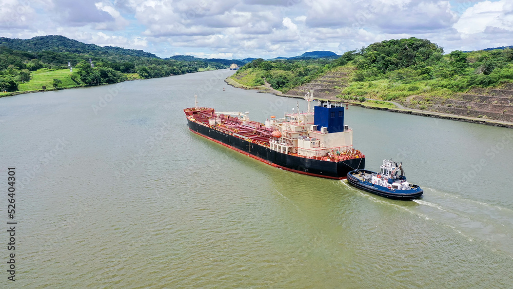 Vessel across the Panama canal Stock Photo | Adobe Stock