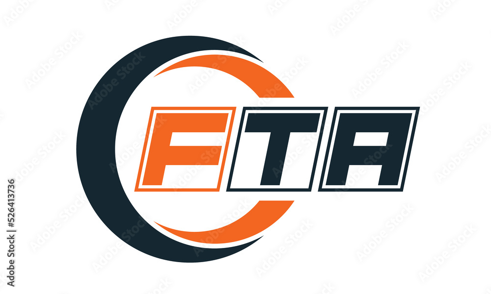 FTA three-letter circle logo design. custom font logo vector template ...