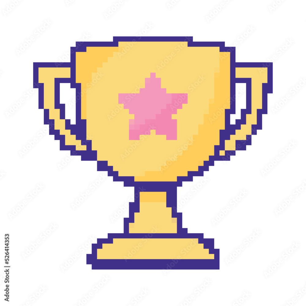trophy pixel art Stock Vector | Adobe Stock