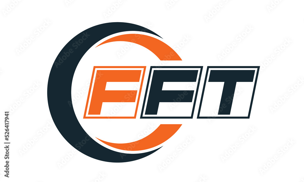 FFT three-letter circle logo design. custom font logo vector template | abstract logo | word ...