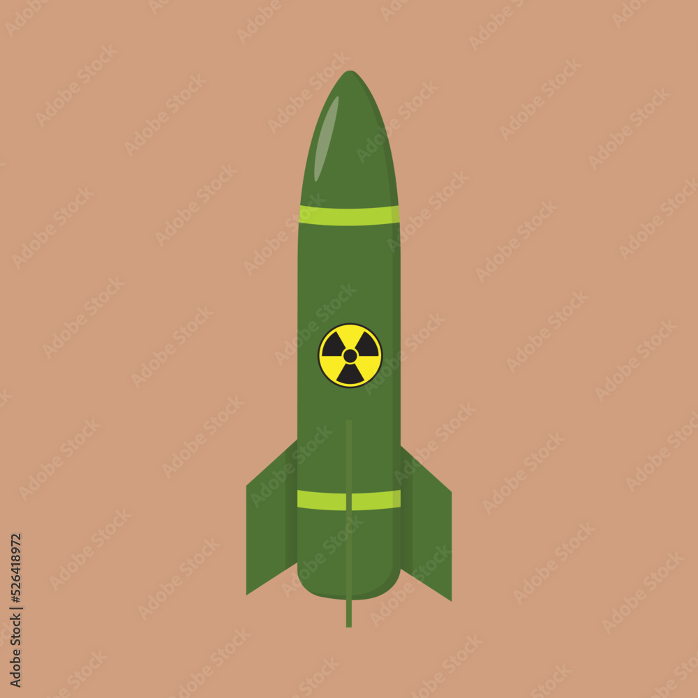Rocket Nuclear. Missiles with warheads are ready to be launched ...