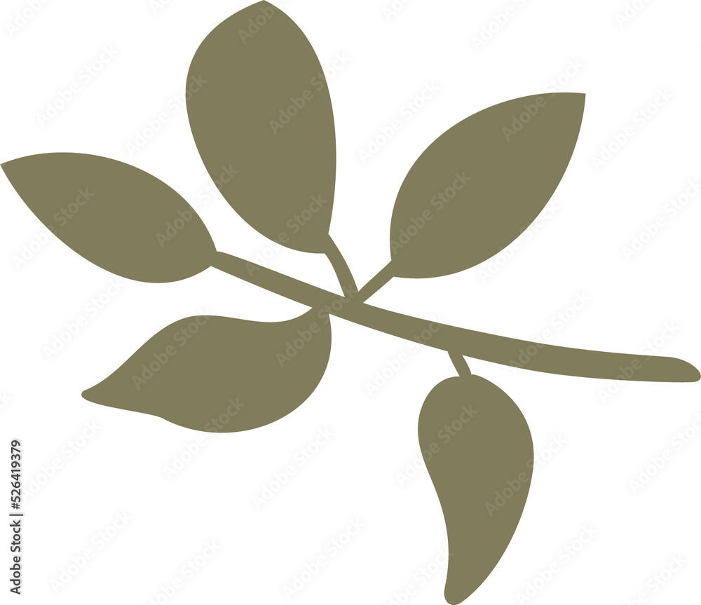 Wizard symbol leaf. Dark academia plant. Cartoon magic decor. Halloween ...