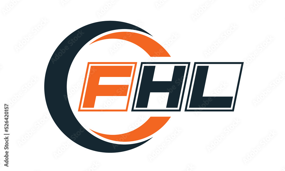 FHL three-letter circle logo design. custom font logo vector template ...