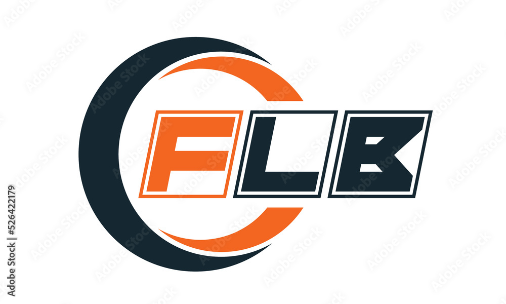 FLB three-letter circle logo design. custom font logo vector template ...