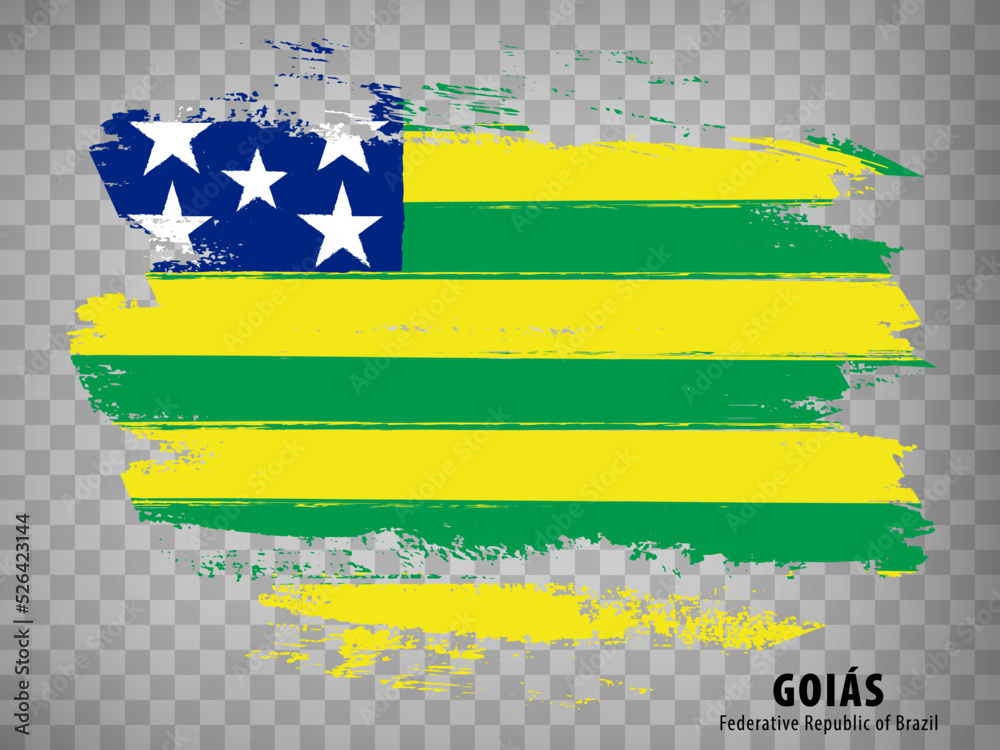 Flag of Goias from brush strokes. Federal Republic of Brazil. Flag ...