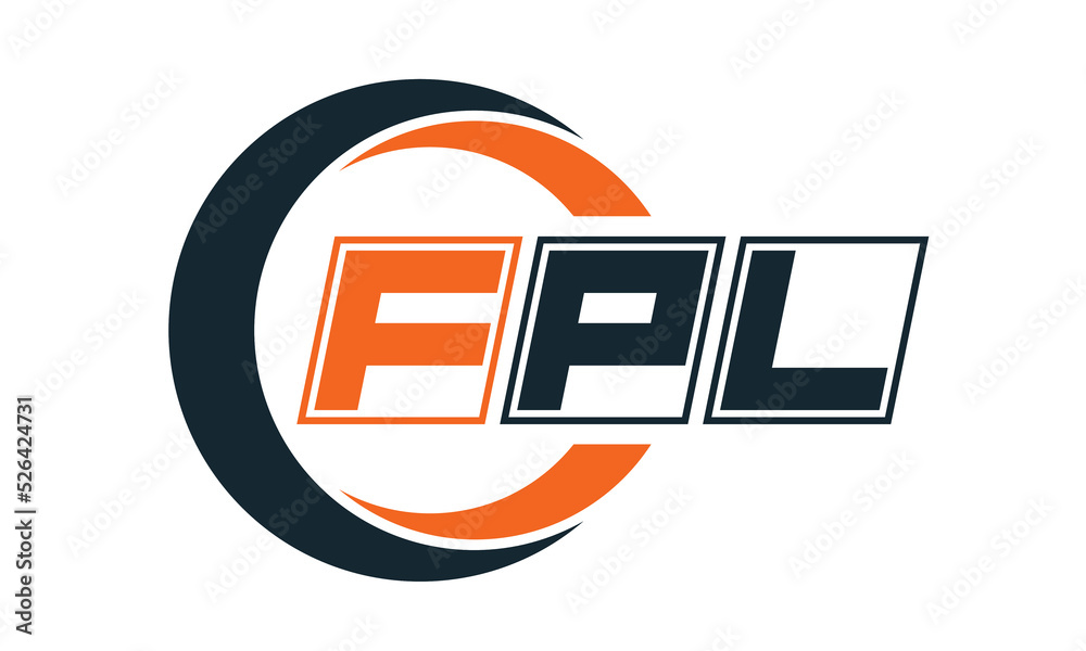 FPL three-letter circle logo design. custom font logo vector template ...