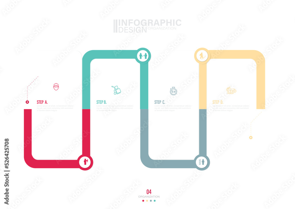 Vecteur Stock Infographic Timeline diagram with icons. stock ...