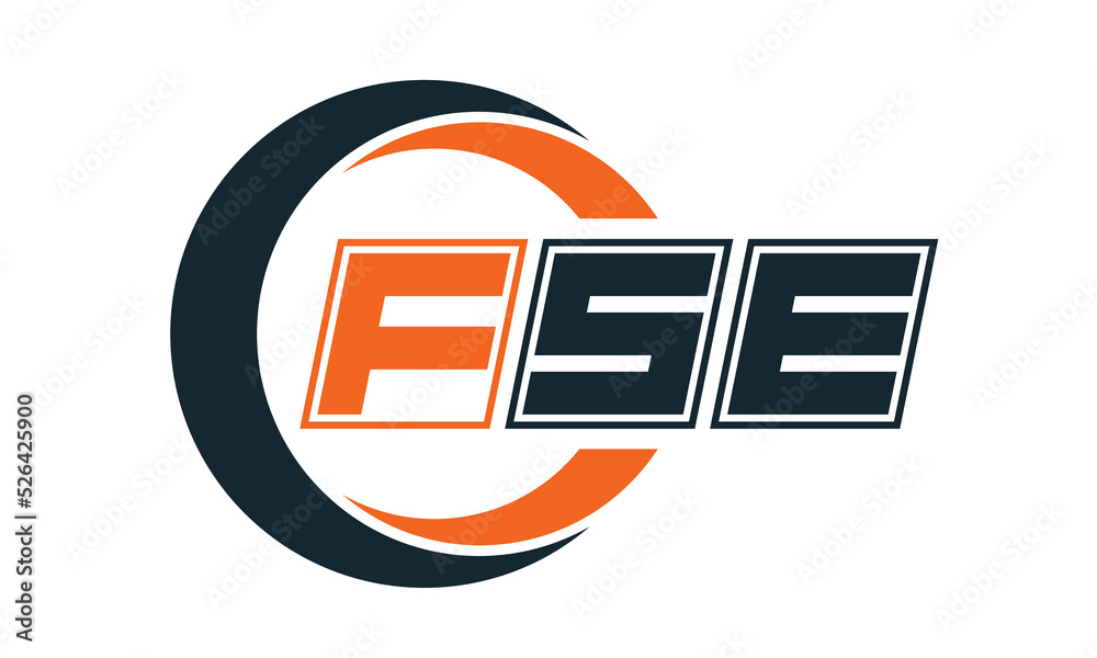 FSE three-letter circle logo design. custom font logo vector template ...