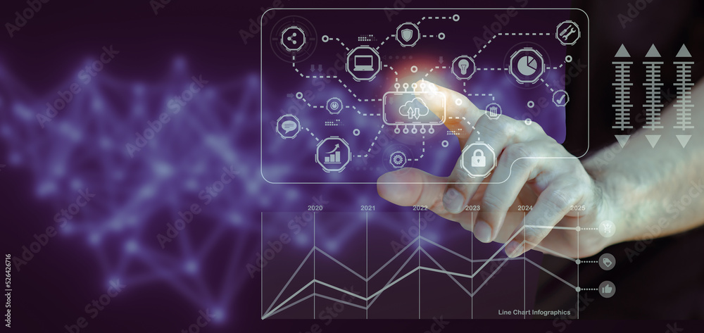 Cloud Computing Concept, Cloud computing technology internet concept ...