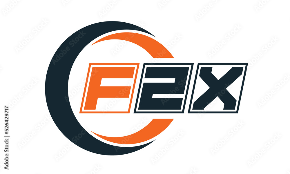 FZX three-letter circle logo design. custom font logo vector template ...