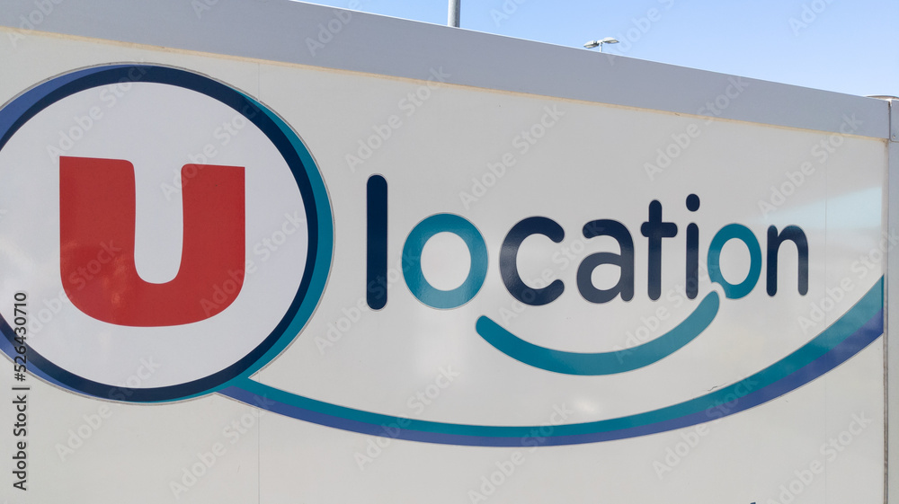 u location sign text and brand logo on panel van rental trucks city ...