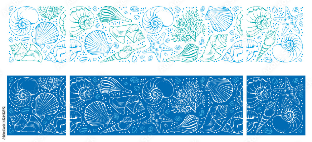 Seashell Corner Border