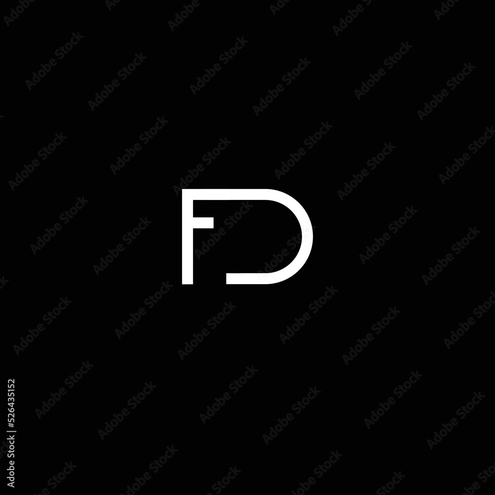 FD FD Logo Design, Creative Minimal Letter FD FD Monogram Stock Vector ...