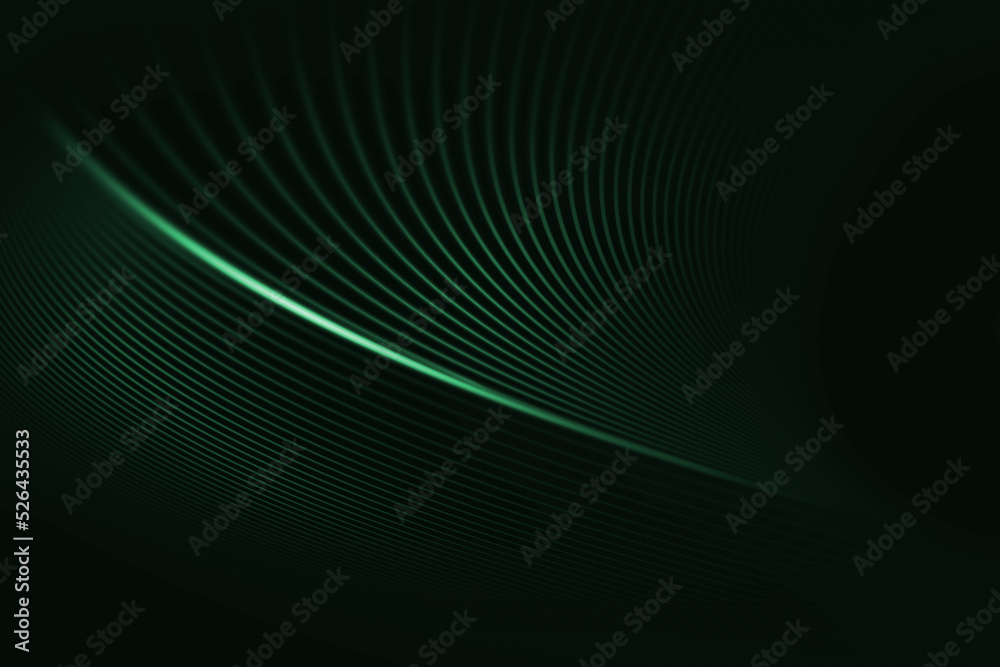 green curve line abstract black background Stock Illustration | Adobe Stock