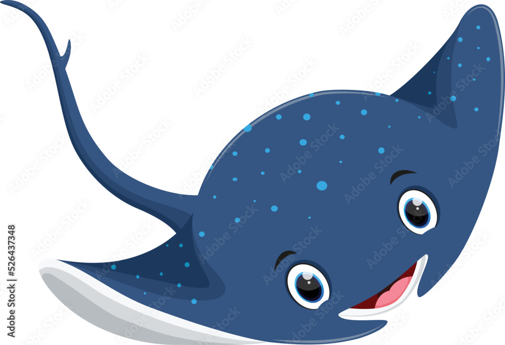 Cute Cartoon Stingray