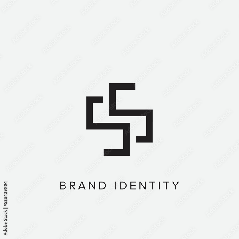S, SS letter abstract symbol logo vector template Stock Vector | Adobe ...