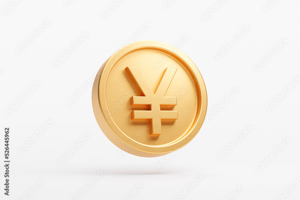 Gold coin yen japan currency money icon sign or symbol business and ...