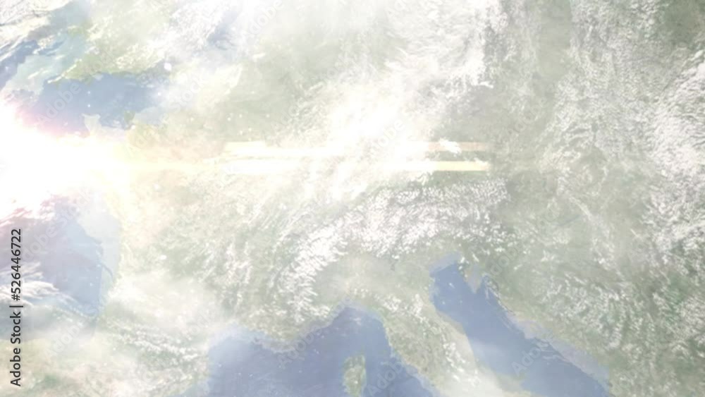 Earth zoom in from outer space to city. Zooming on Wil, Switzerland ...
