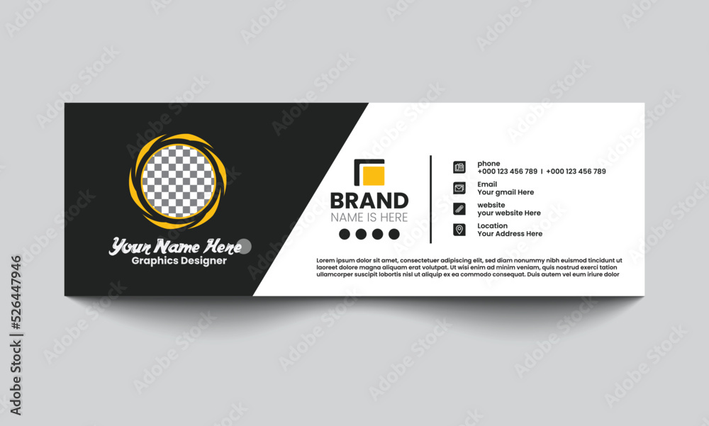 Business email signature with an author photo place modern and minimal ...